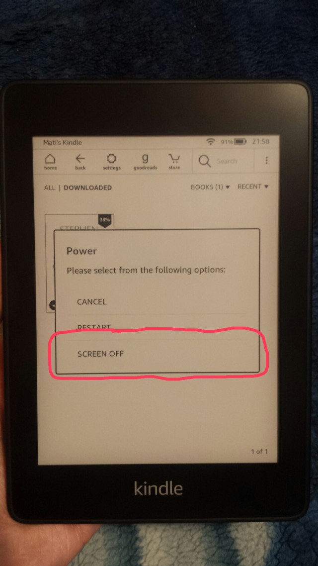 Ghosting visible when Screen is off