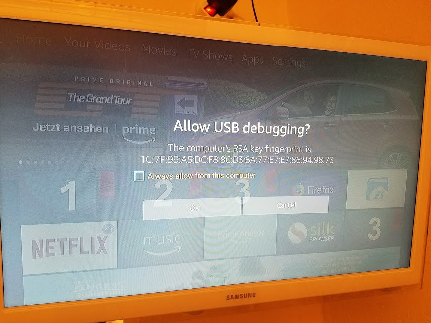 "Allow USB debugging? The computer RSA key fingerprint is"