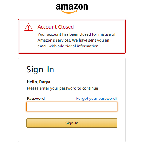why my previous account was closed?