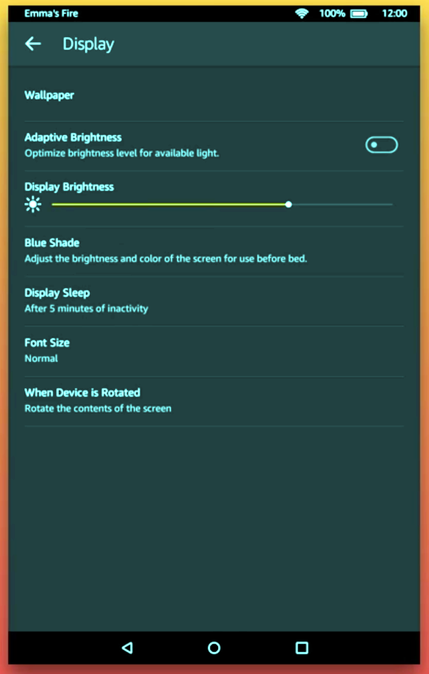 My Fire 10s brightness keeps fading in & out. How can I fix this?