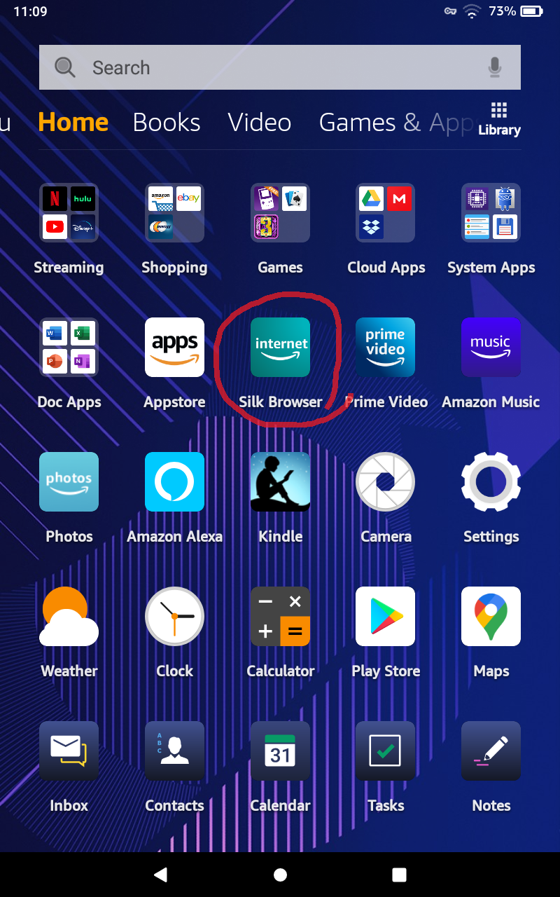 How to display missing Silk icon on Home screen
