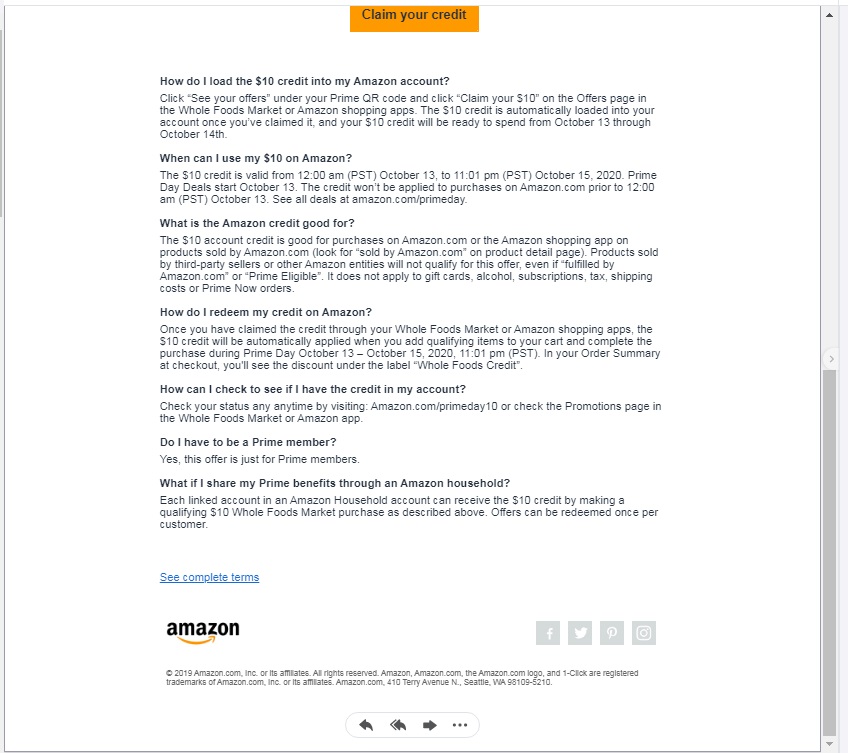 Are these real Amazon Prime emails: