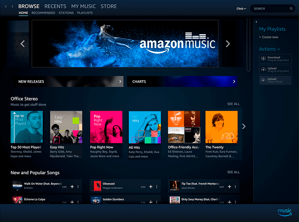 The current amazon music app for computer does not have the playlist or ...