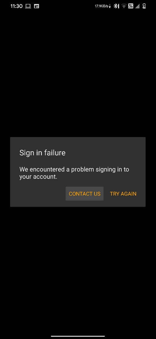 Can't sign in