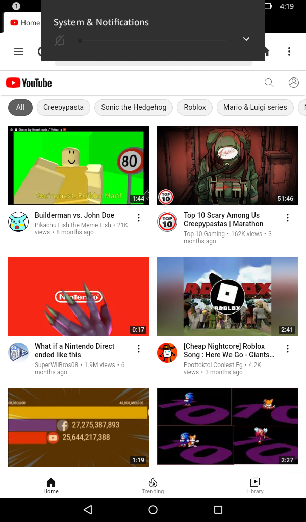 Fire Tablet 7 system and notifications sound cannot be turned up