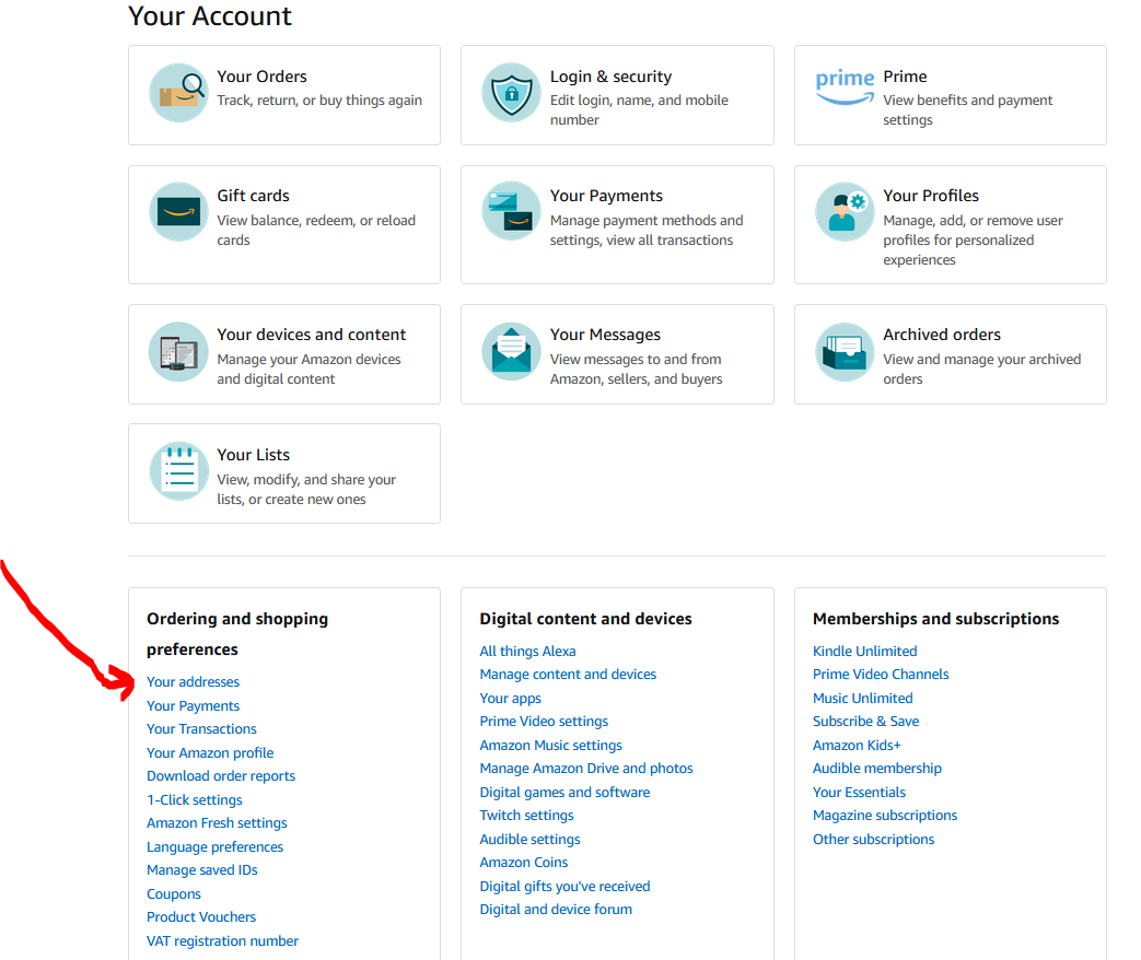 How do I change a digital address?