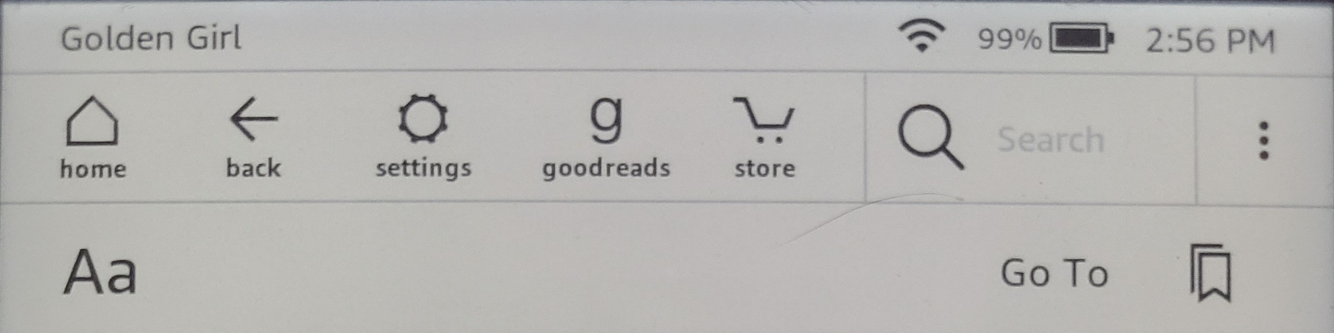 Where is the back button on the dropdown of a Kindle Paperwhite with ...