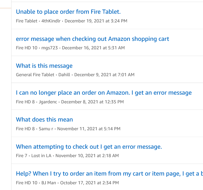 I can't place an order on Amazon. How can I get this site to allow me ...