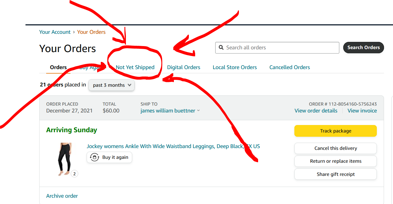 How can I see just the Not Delivered Yet orders