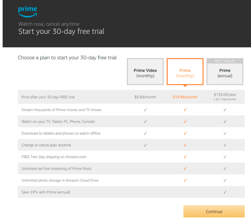 Prime Video Membership