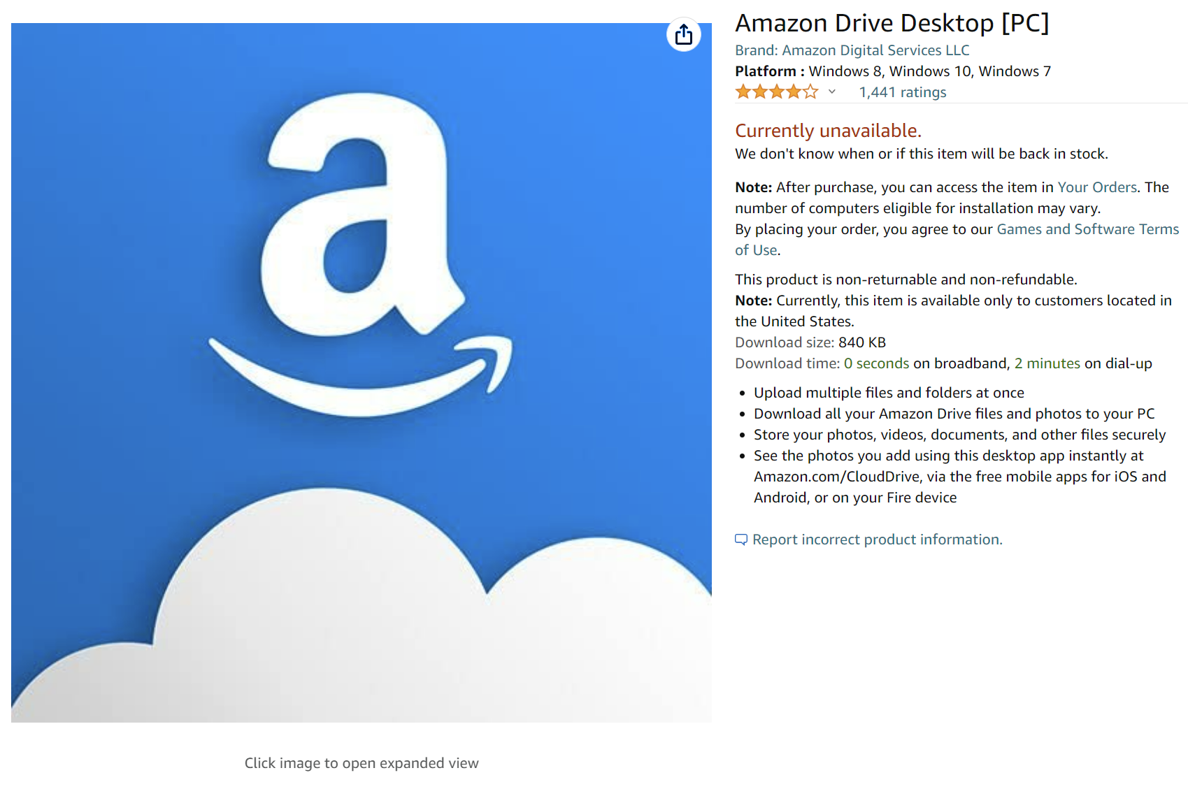 Amazon desktop drive