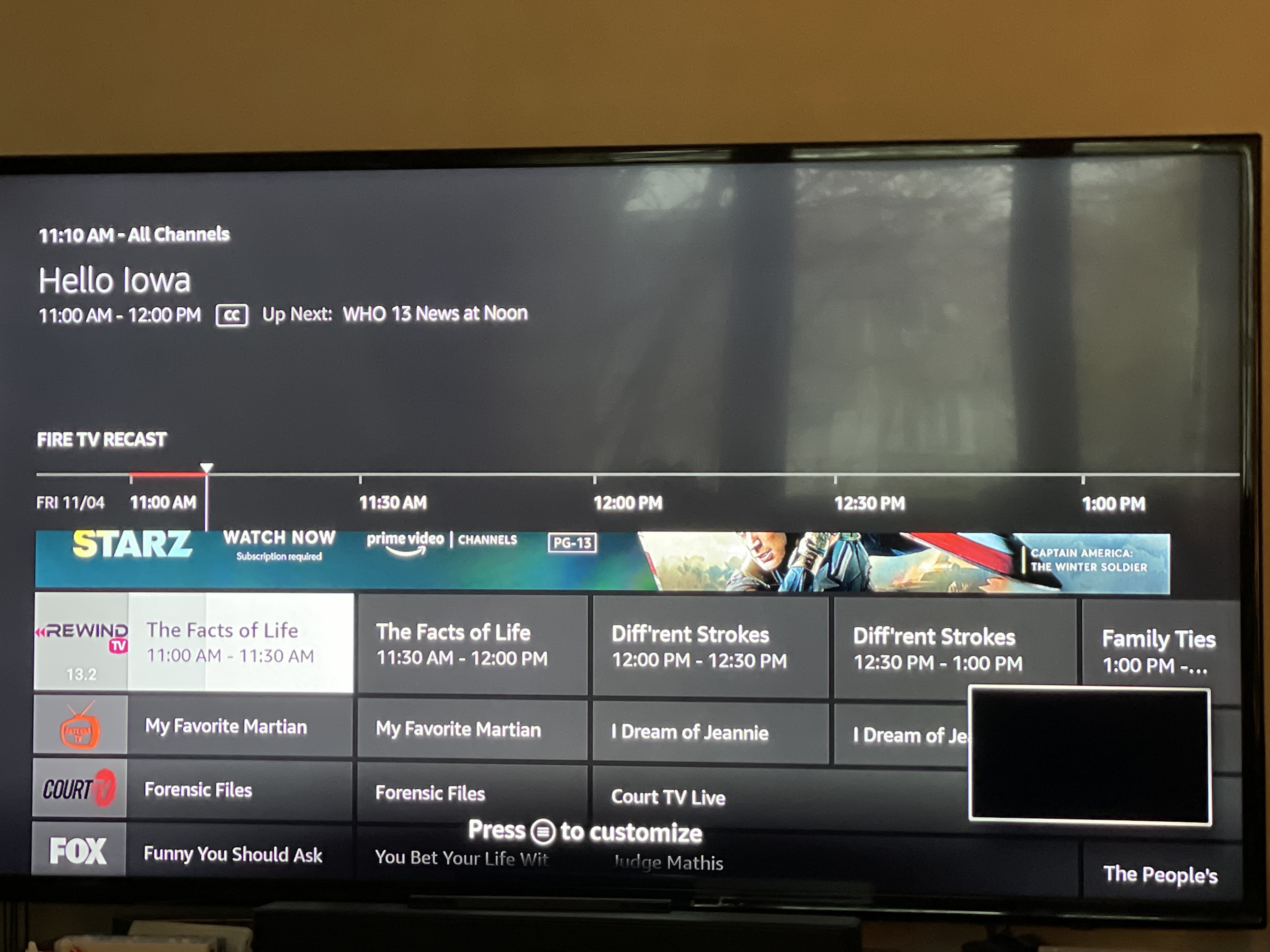 Fire Tv Recast stuck on tv guide