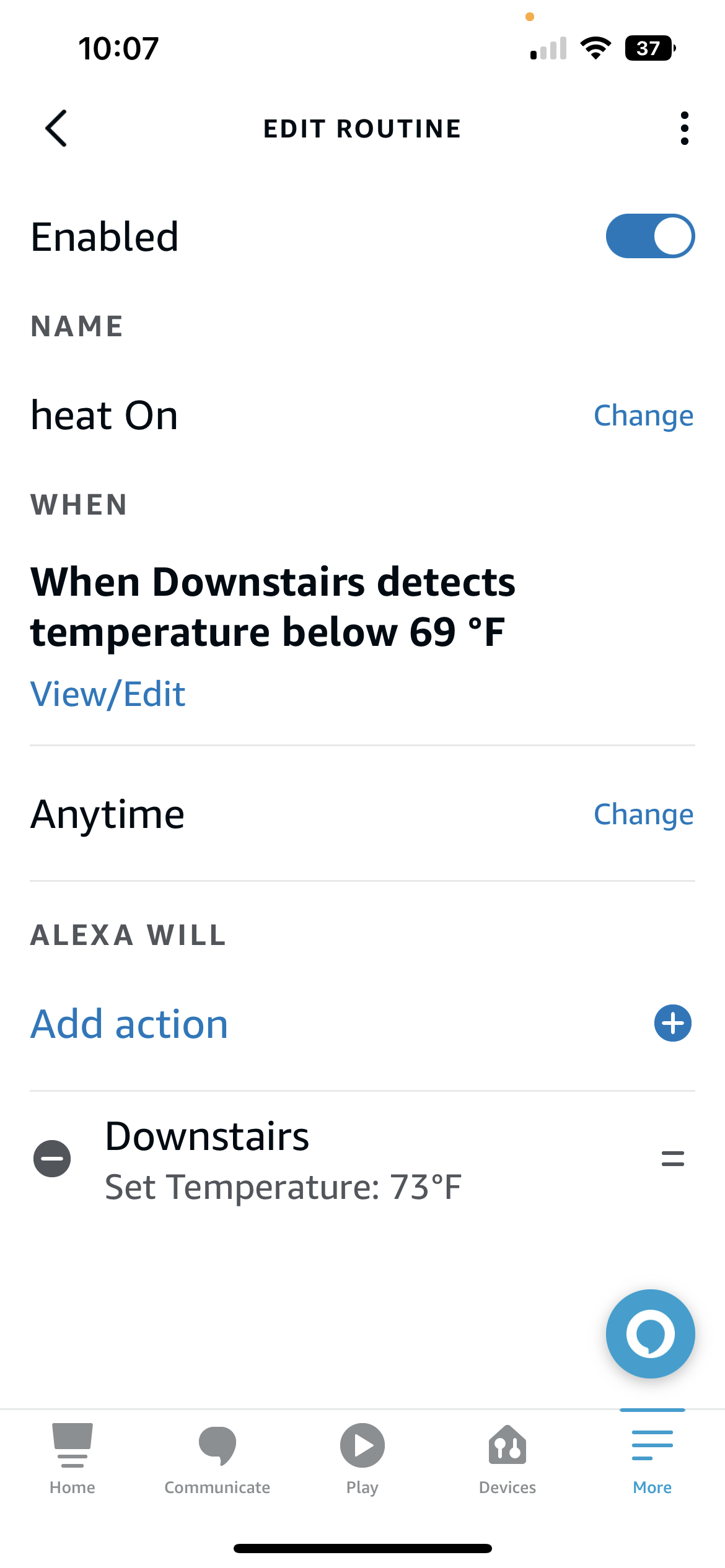 Turn thermostat/hvac on or off with alexa routine or smart themostat ...