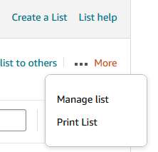 Change “Default list” to a different list