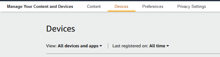 My Content and Devices
