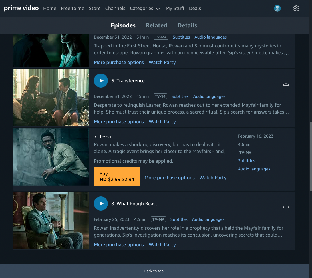 Why do I have to pay for Mayfair Witches when I pay for AMC Plus?