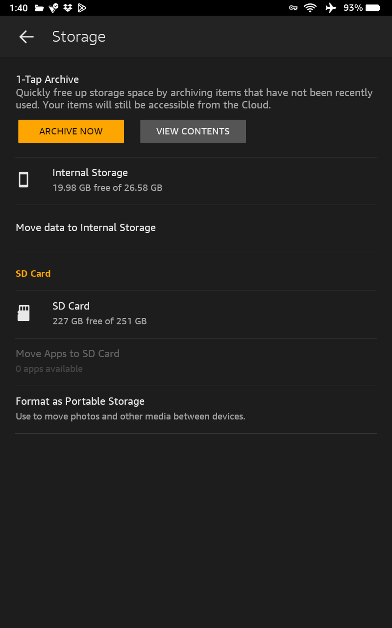 How can I change SD card to external storage?