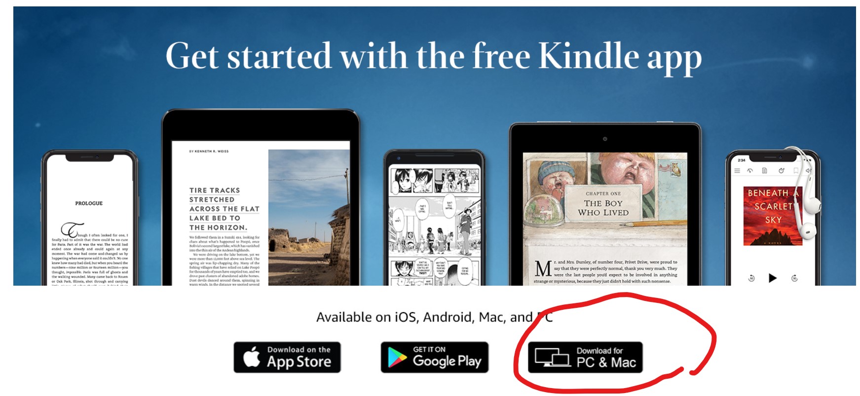 I got a new computer and cannot download the Kindle PC app