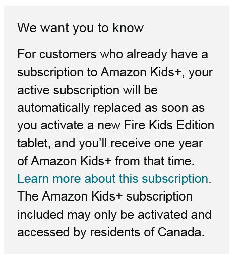 Amazon Kids Plus Subscription