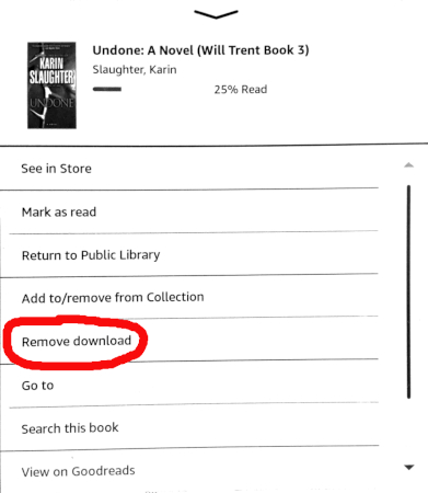 Actually removing books from Paperwhite but keep in library