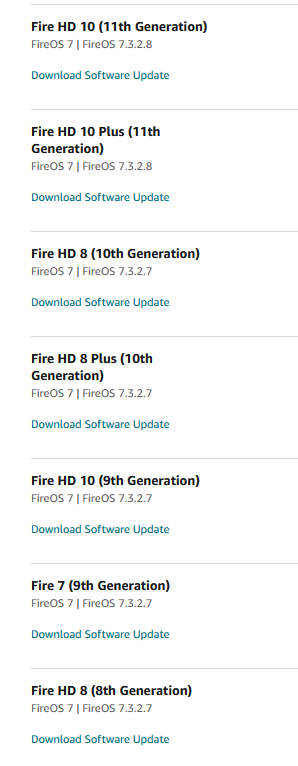 Is Fire OS 7.3.2.8 limited to ONLY 11th Gen HD 10?