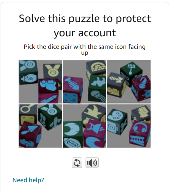 Having some issues creating an Amazon account