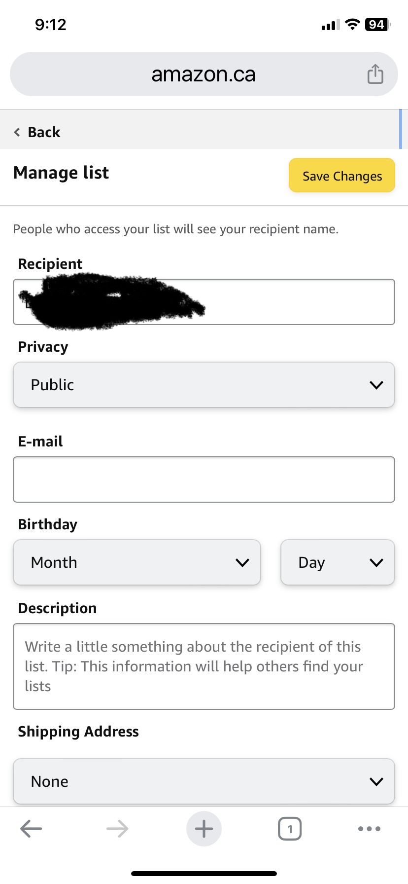 Anyone else having issues with seeing friends and family wish lists?