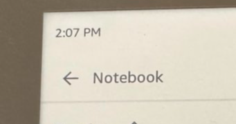 Cannot exit Kindle Scribe notebook
