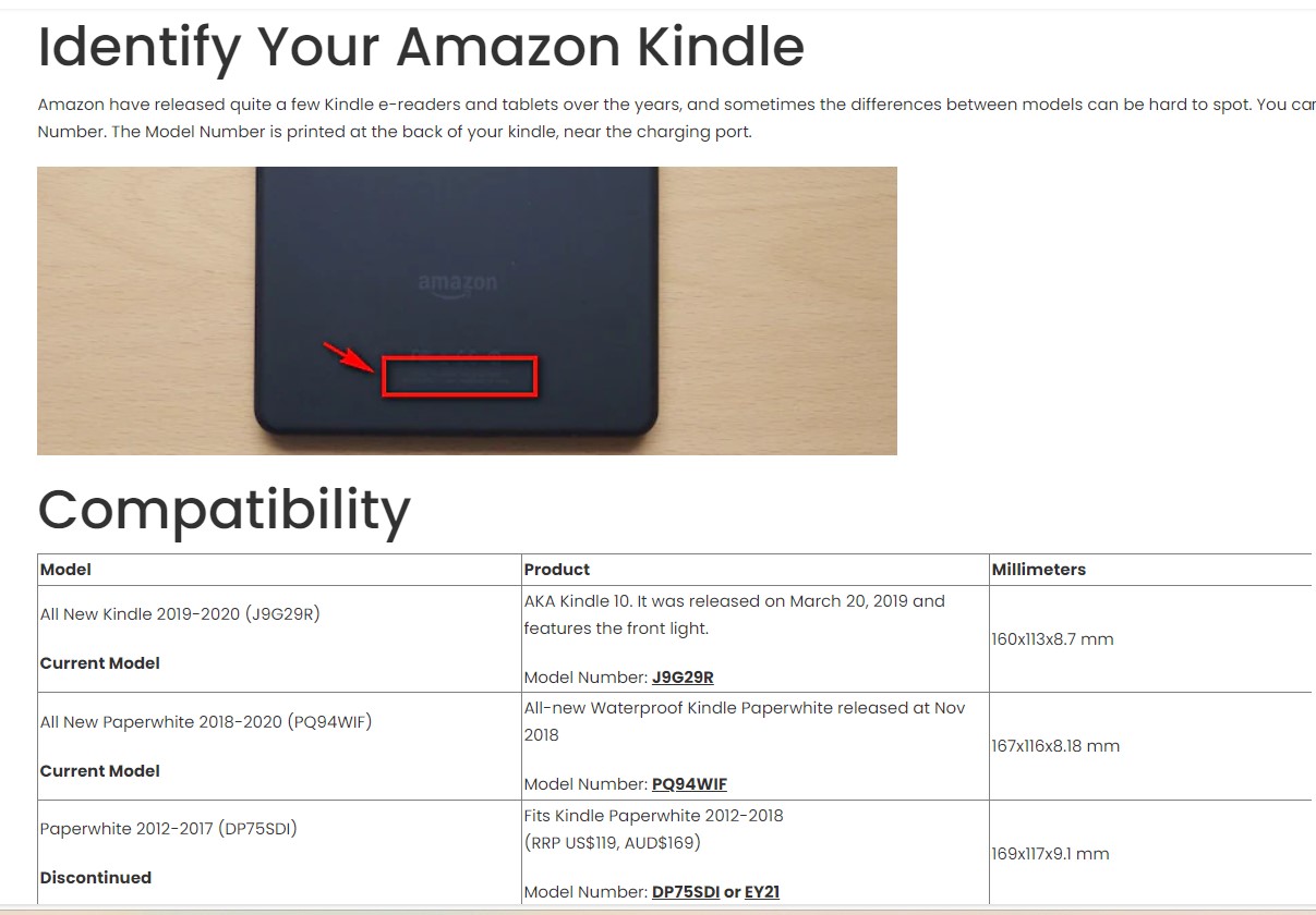 Find Kindle Model?