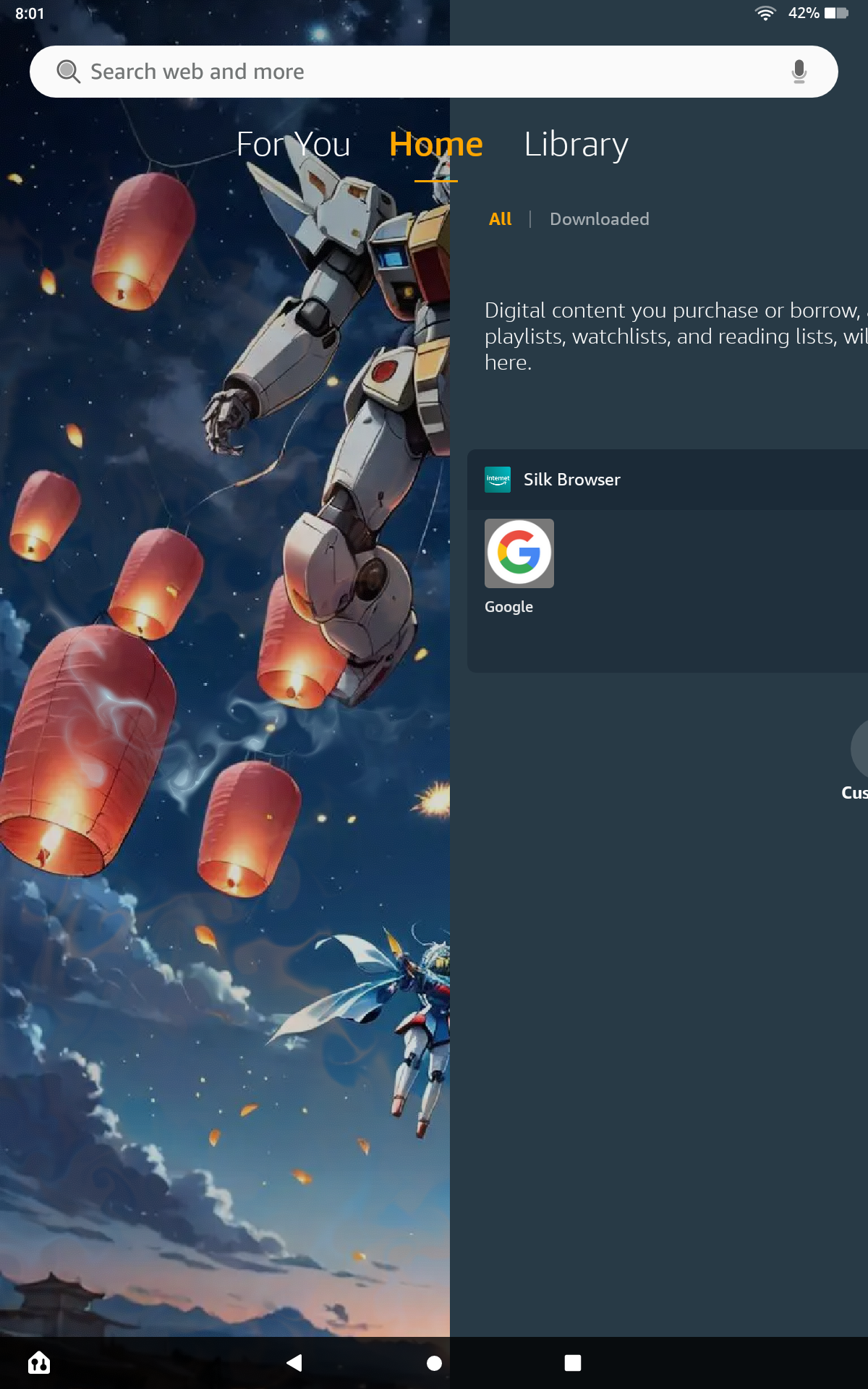 How to remove for,you tab and library
