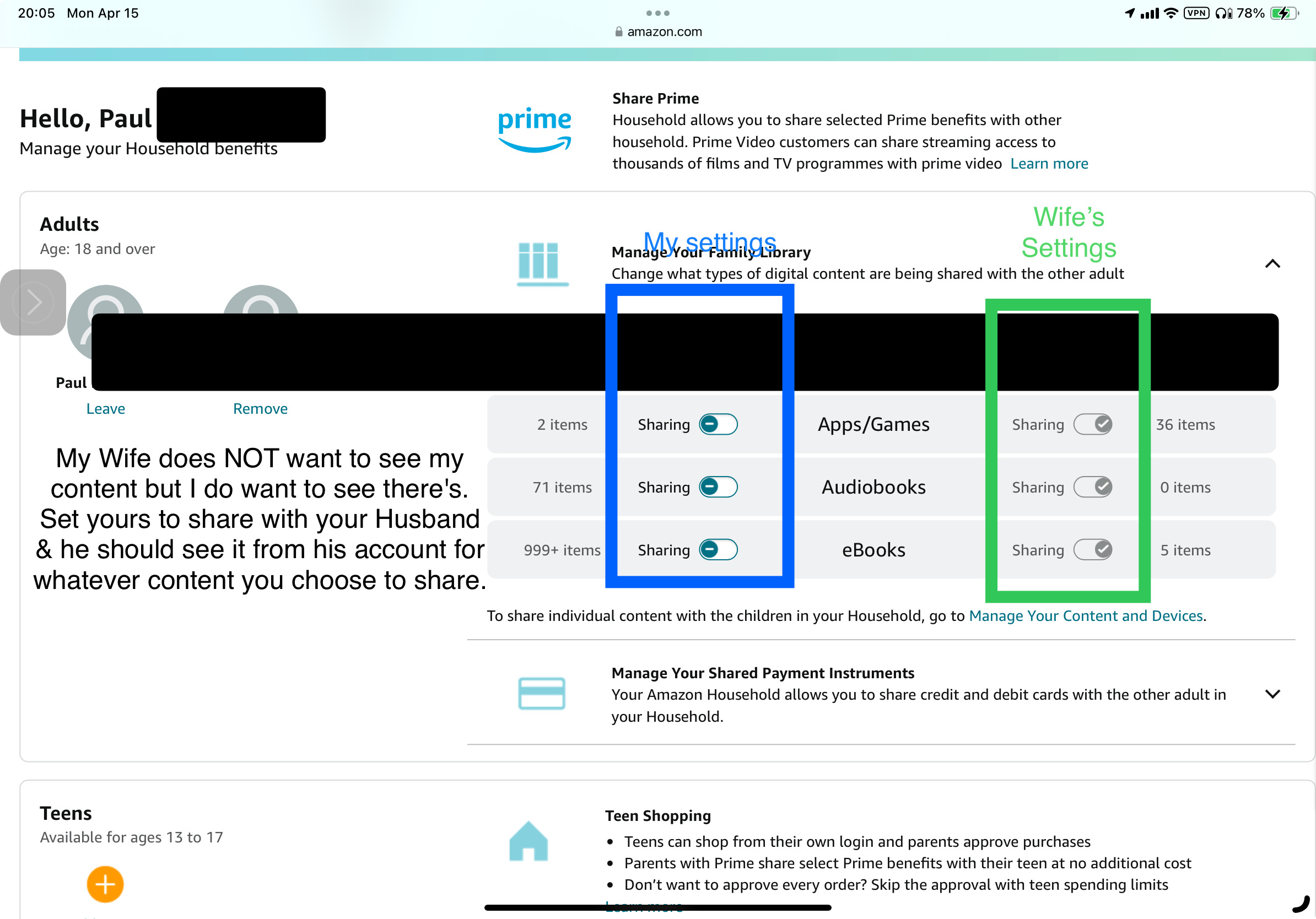 How to switch profiles