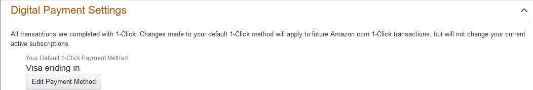How can you choose a different payment method to purchase kindle books.