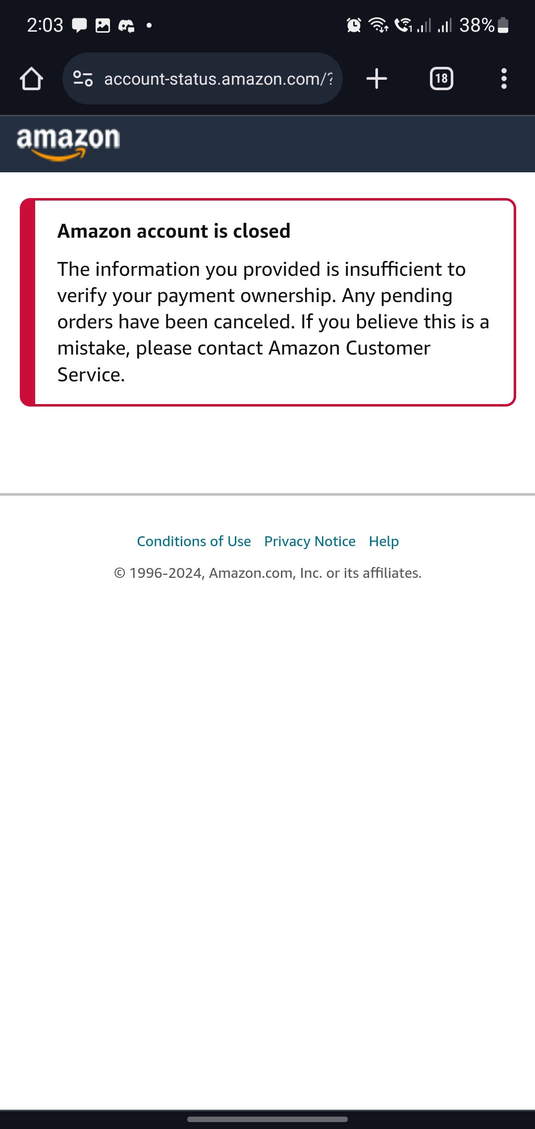 Unable to login my account