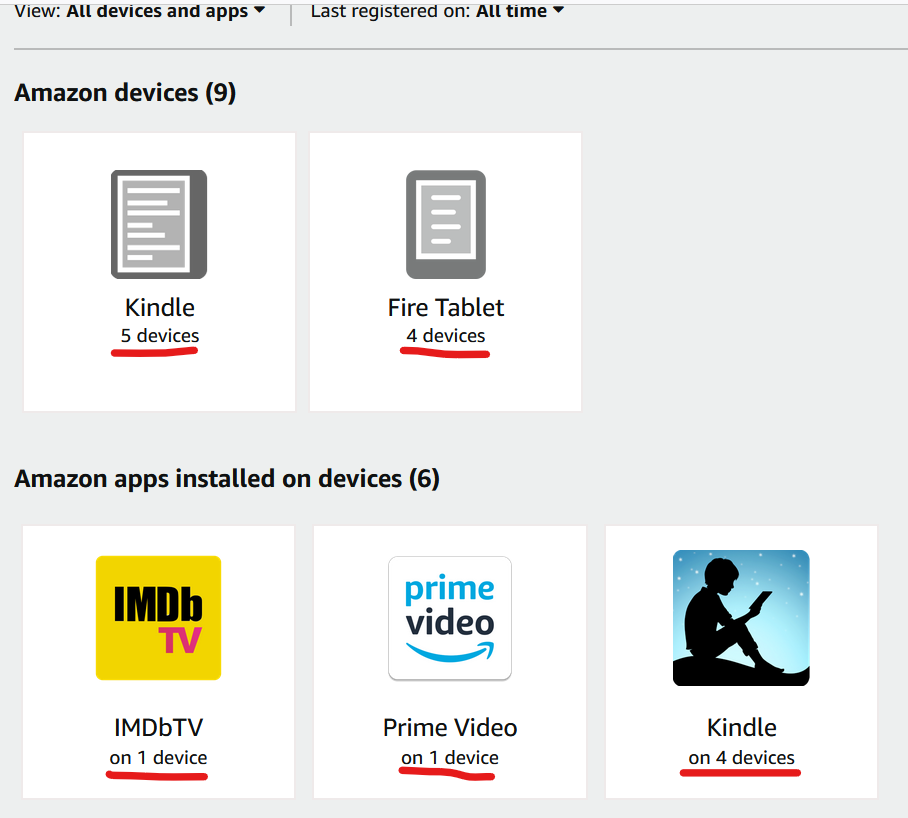 Why are my devices not listed listed in manage my devices?