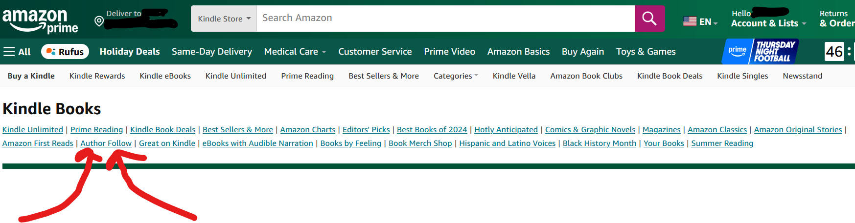 How do I find the people I follow on Amazon?