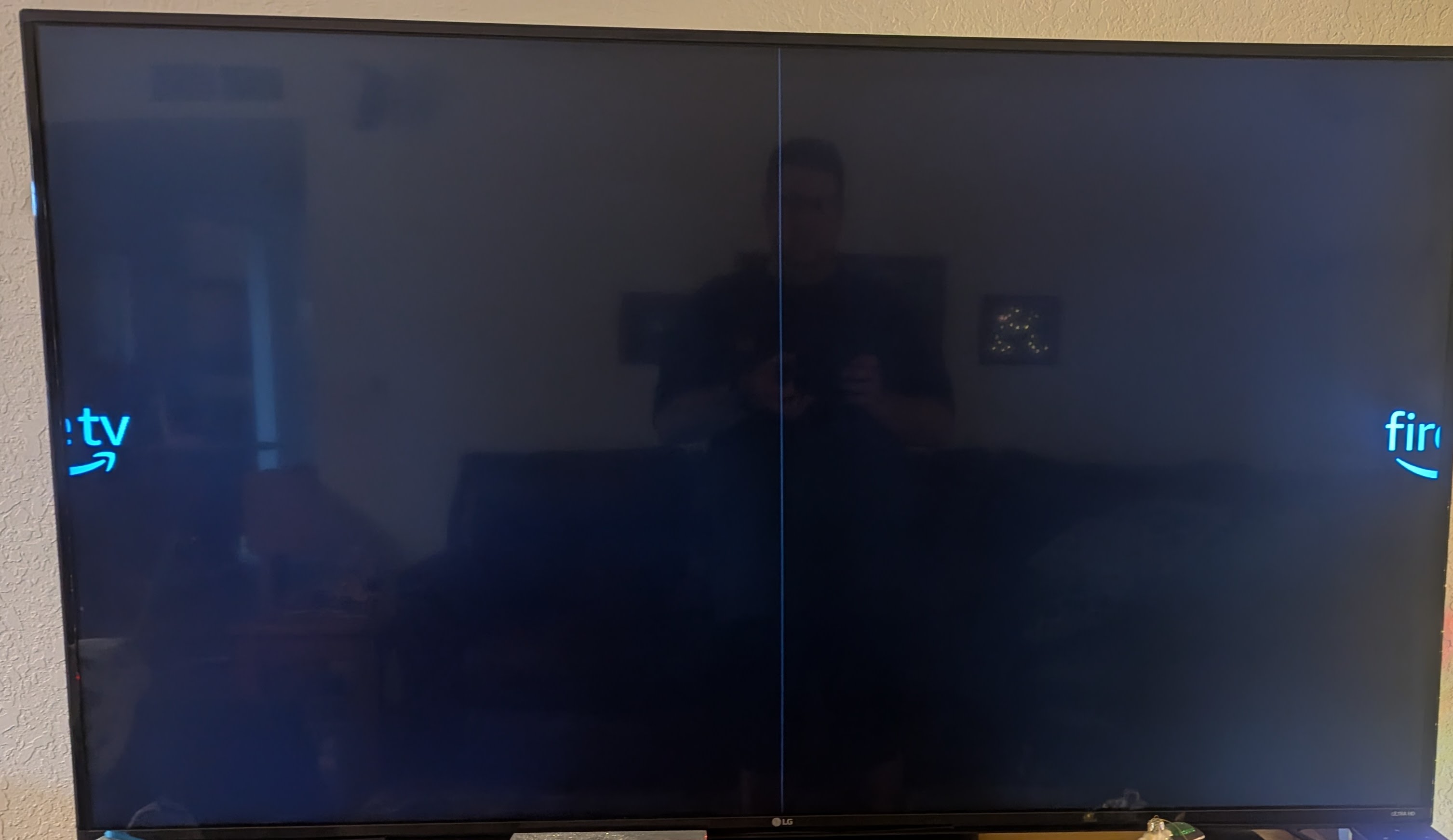how do you fix a vertical split screen on the Fire TV