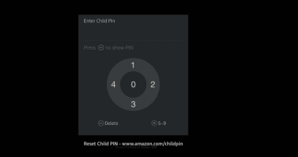 How to work PIN pattern on Fire TV Stick