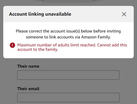 resend Amazon Household invite
