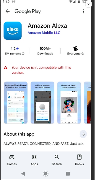 Older Android phone what app do I need for Alexa