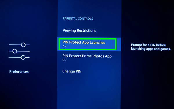How do I stop Fire TV Stick from asking for PIN to watch a show?