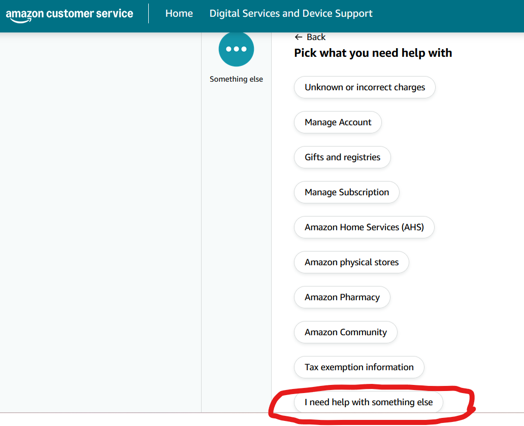 How to get in touch with Amazon technical support phone or chat