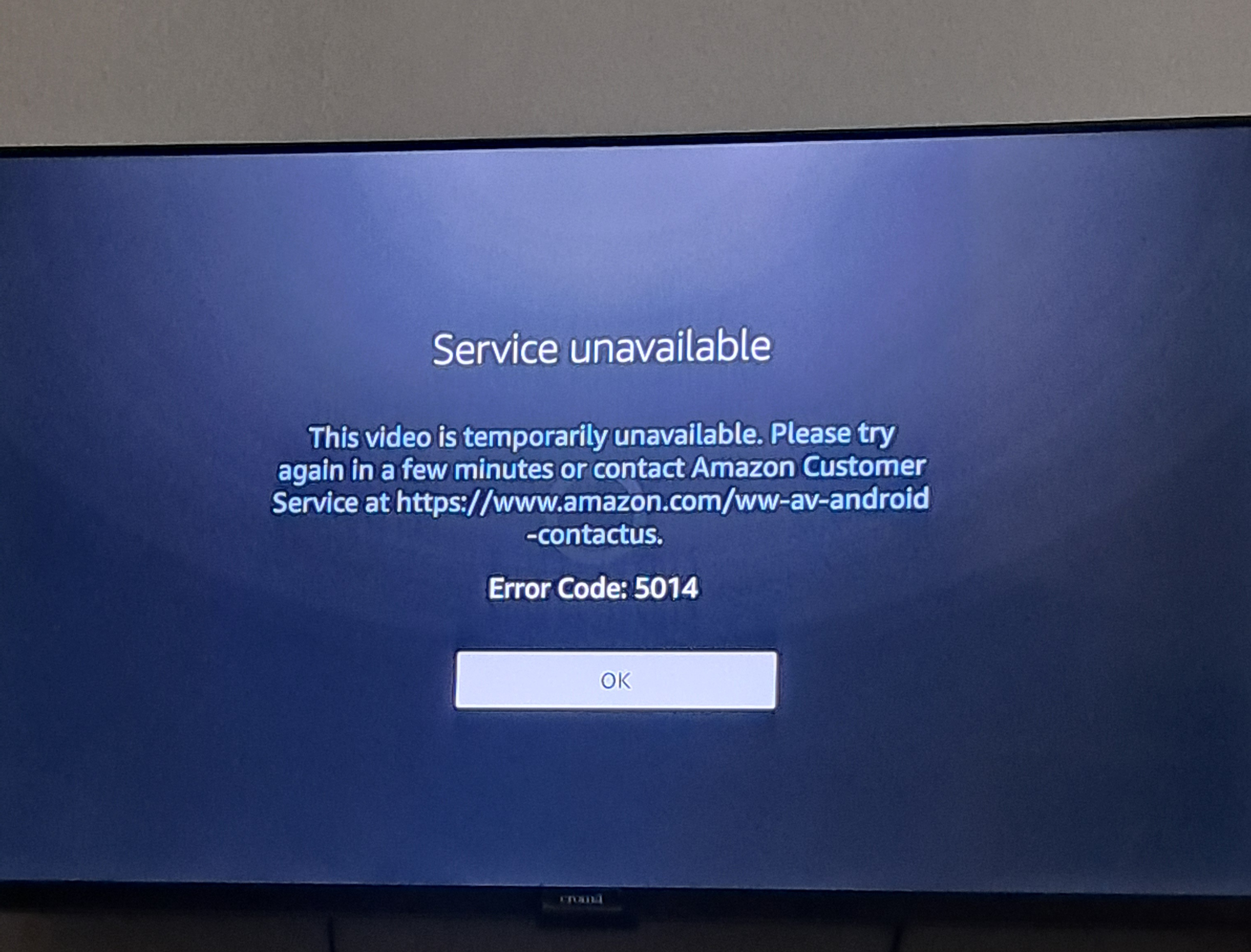 Unable to play any thing on Prime Video in Fire TV Stick HD